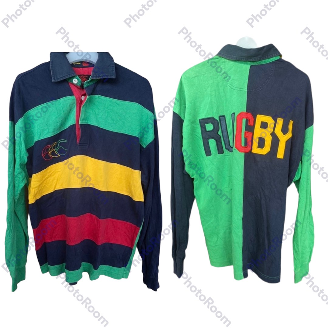 RARE VINTAGE CANTERBURY MULTICOLOR UGLY RUGBY JERSEY, Men's Fashion ...