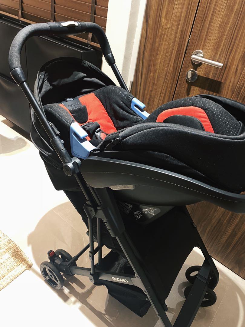 RECARO EasyLife Stroller BLACK (With RECARO Car Seat & Adapters ...