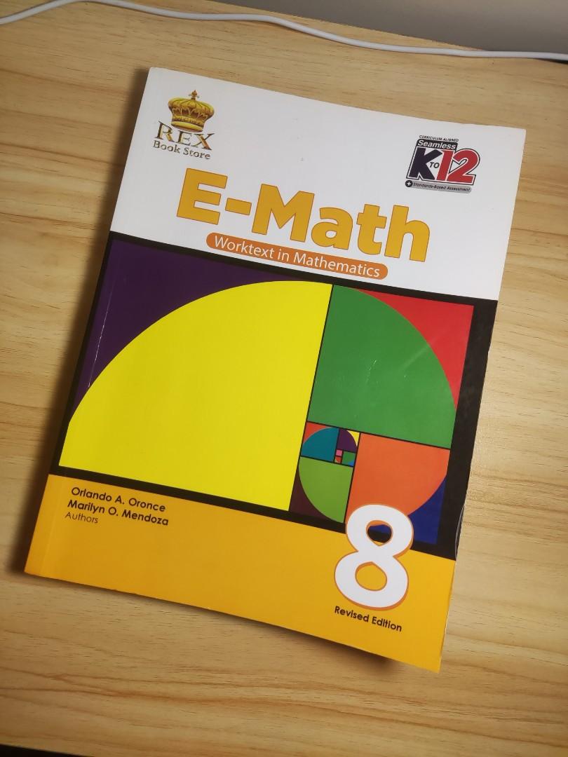 Rex Book Store Kto12 Math Book E-Math Grade 8, Hobbies & Toys, Books ...