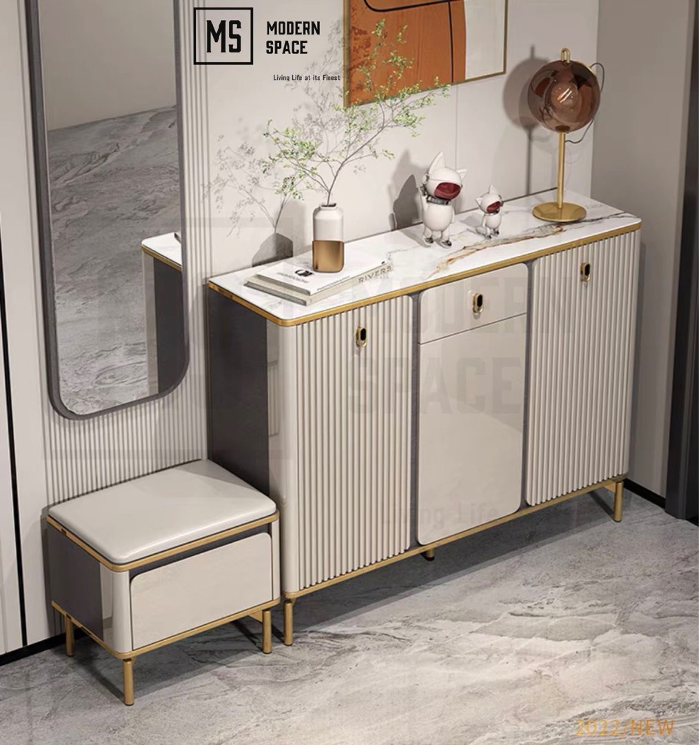ROWDY Modern Shoe Cabinet / Bench - SDR735, Furniture & Home Living ...