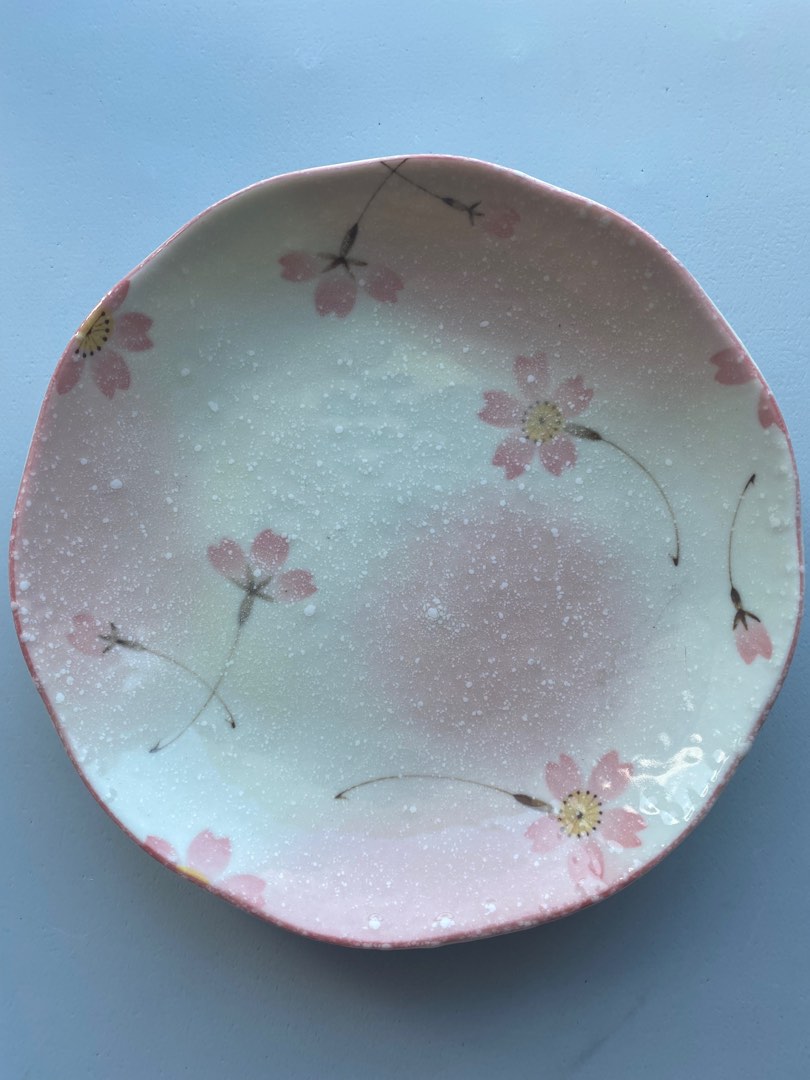 Sakura Themed Plate, Furniture & Home Living, Kitchenware & Tableware ...