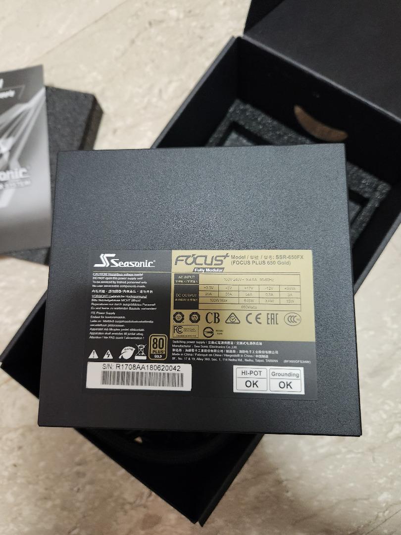 Seasonic FOCUS Plus Gold 650W FX Fully Modular PSU, Computers & Tech ...