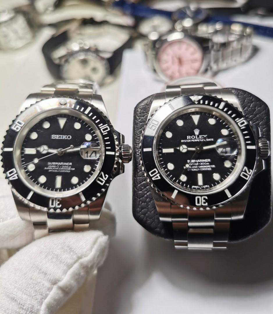 Seiko Submariner Mod True Divers Watch 200 meters water resistance NH35 ...