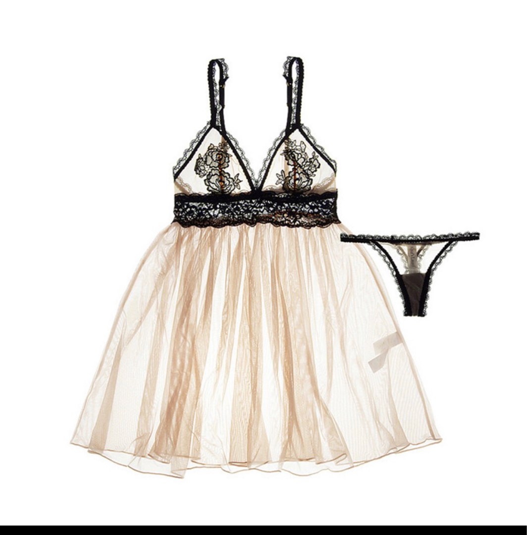 Sexy Nightgown Lingerie With Panty Womens Fashion New Undergarments
