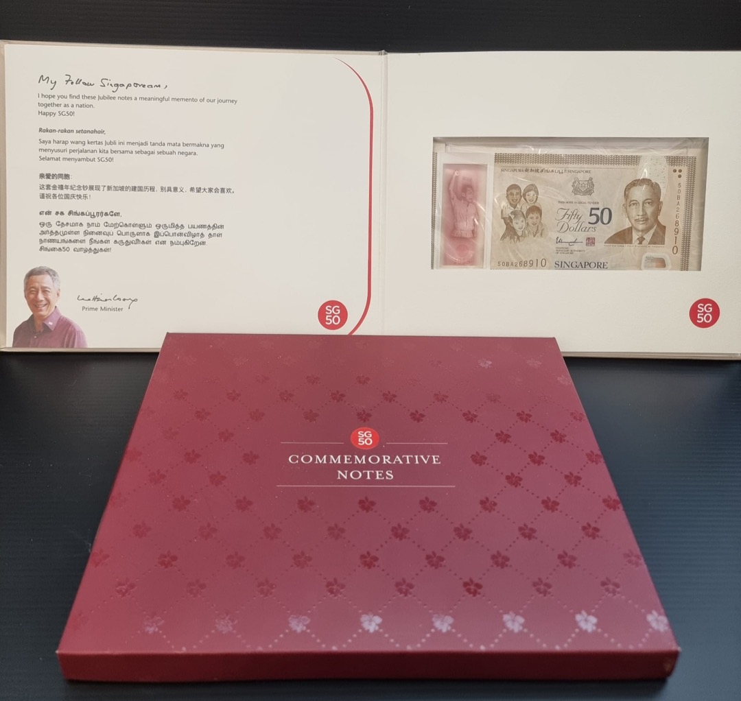 SG50 Commemorative Notes, Hobbies & Toys, Memorabilia & Collectibles ...