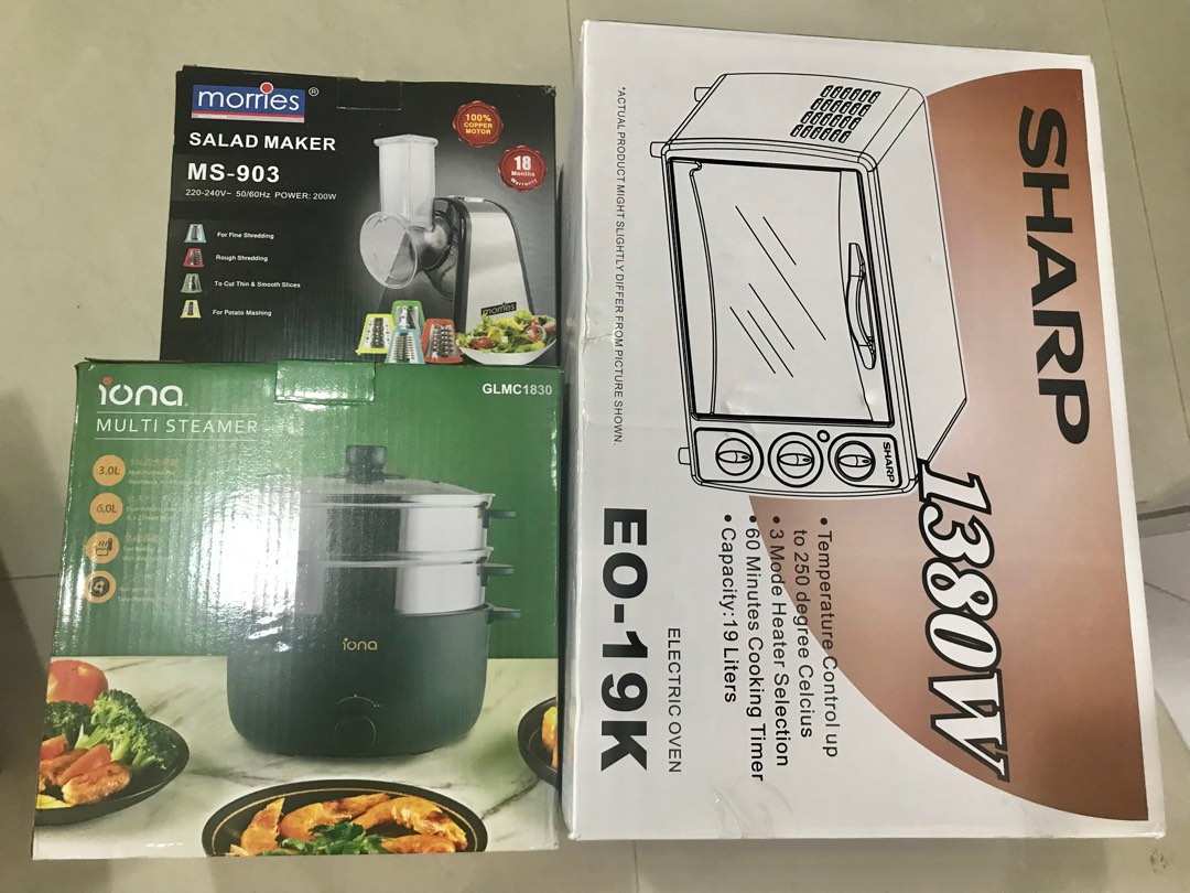 Sharp Electric Oven with iona multi steamer and Morries salad maker, TV ...