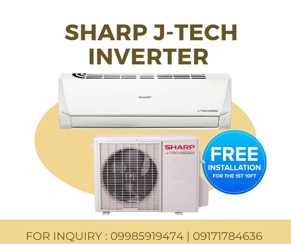 SHARP J-TECH INVERTER SPLIT TYPE AIRCON, TV & Home Appliances, Air Conditioning and Heating on ...