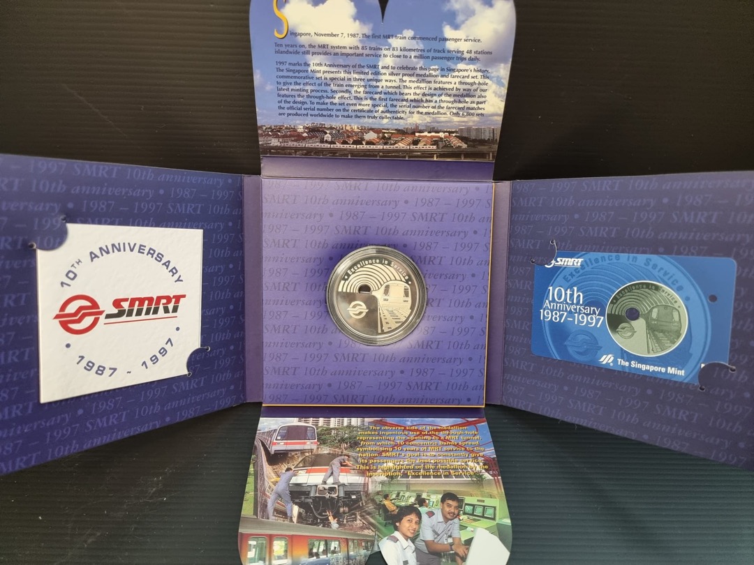 SMRT 10th Anniversary Silver Proof Medallion, Hobbies & Toys ...
