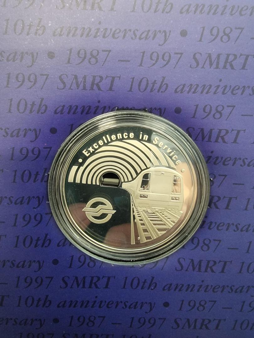 SMRT 10th Anniversary Silver Proof Medallion, Hobbies & Toys ...