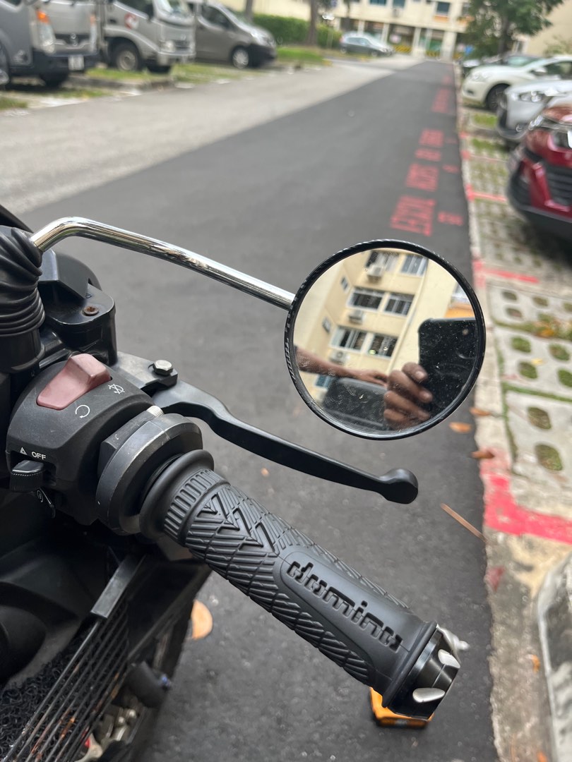 Sniper Small Round Side Mirror, Motorcycles, Motorcycle Accessories on ...