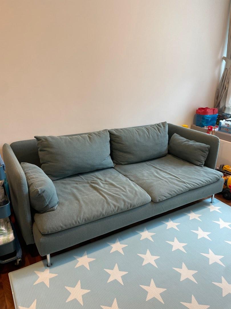 Soderhamn 3 seat sofa in turquoise, Furniture & Home Living, Furniture ...