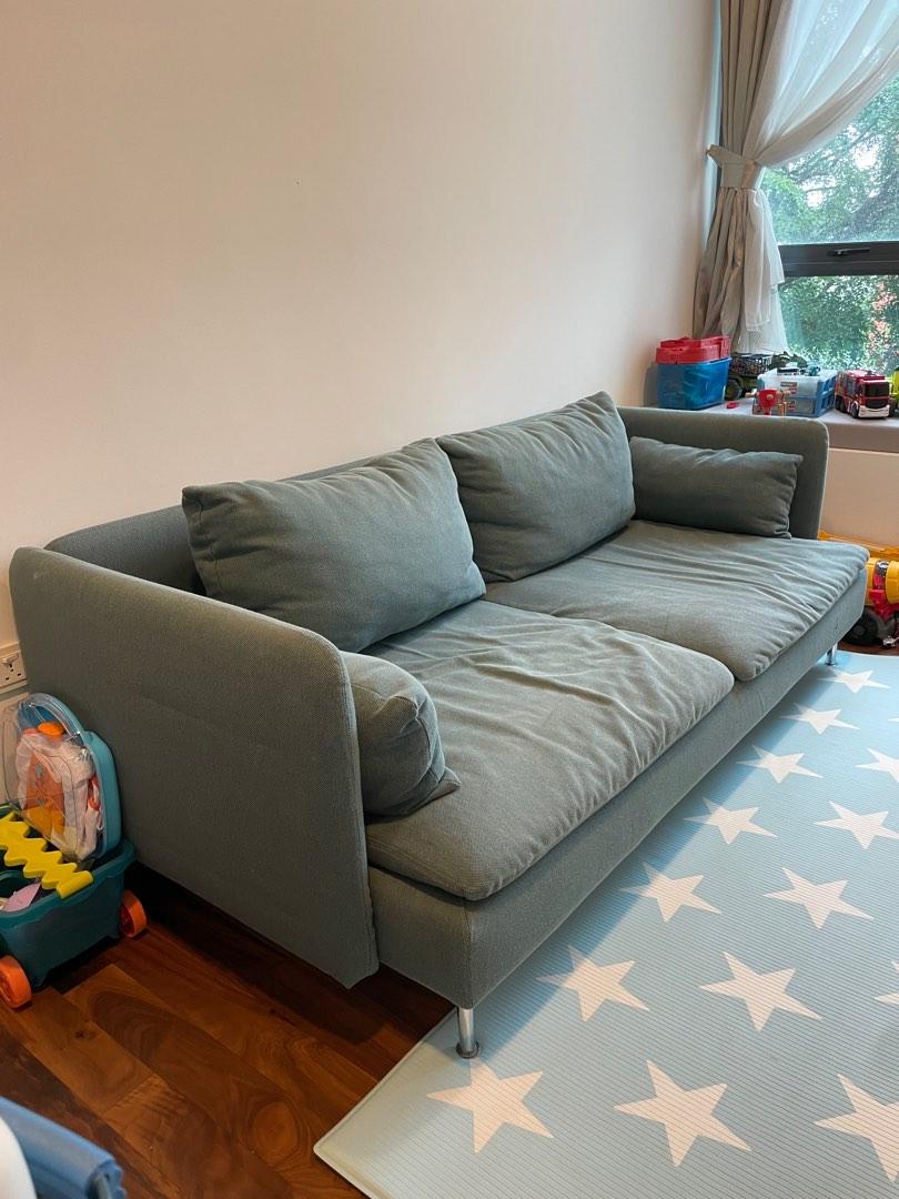 Soderhamn 3 seat sofa in turquoise, Furniture & Home Living, Furniture ...