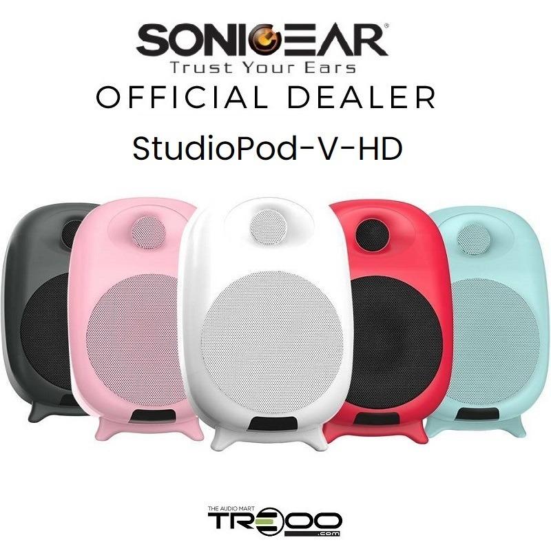 SonicGear Reference Series Studiopod V-HD Wireless Bluetooth Desktop Bookshelf Speakers, Audio ...