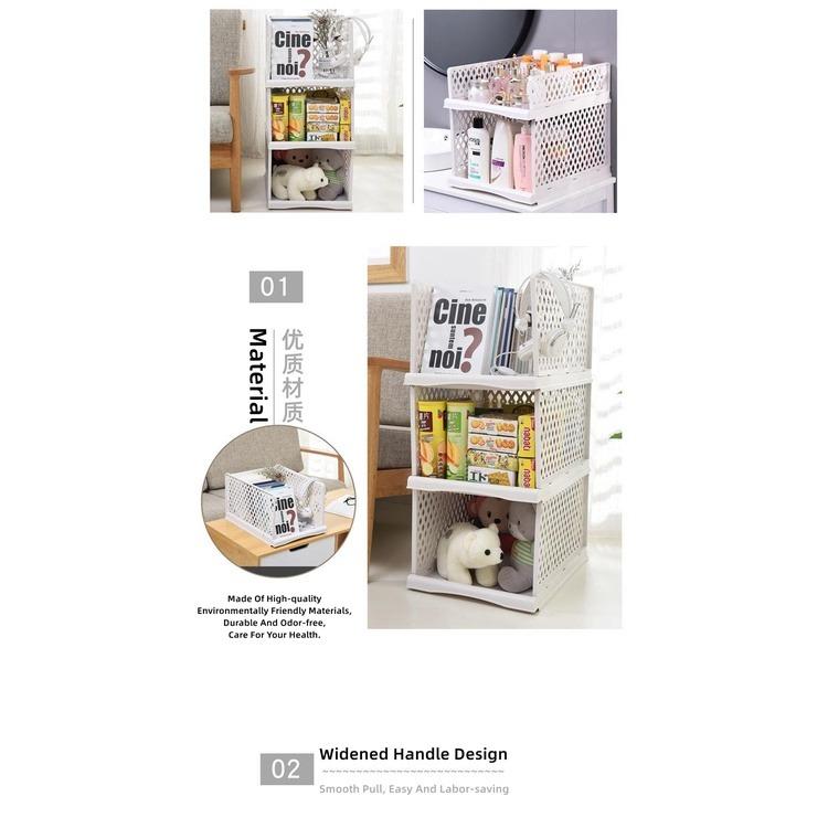 Stackable Sliding Storage Basket Drawer Clothes Storage Box Wardrobe ...