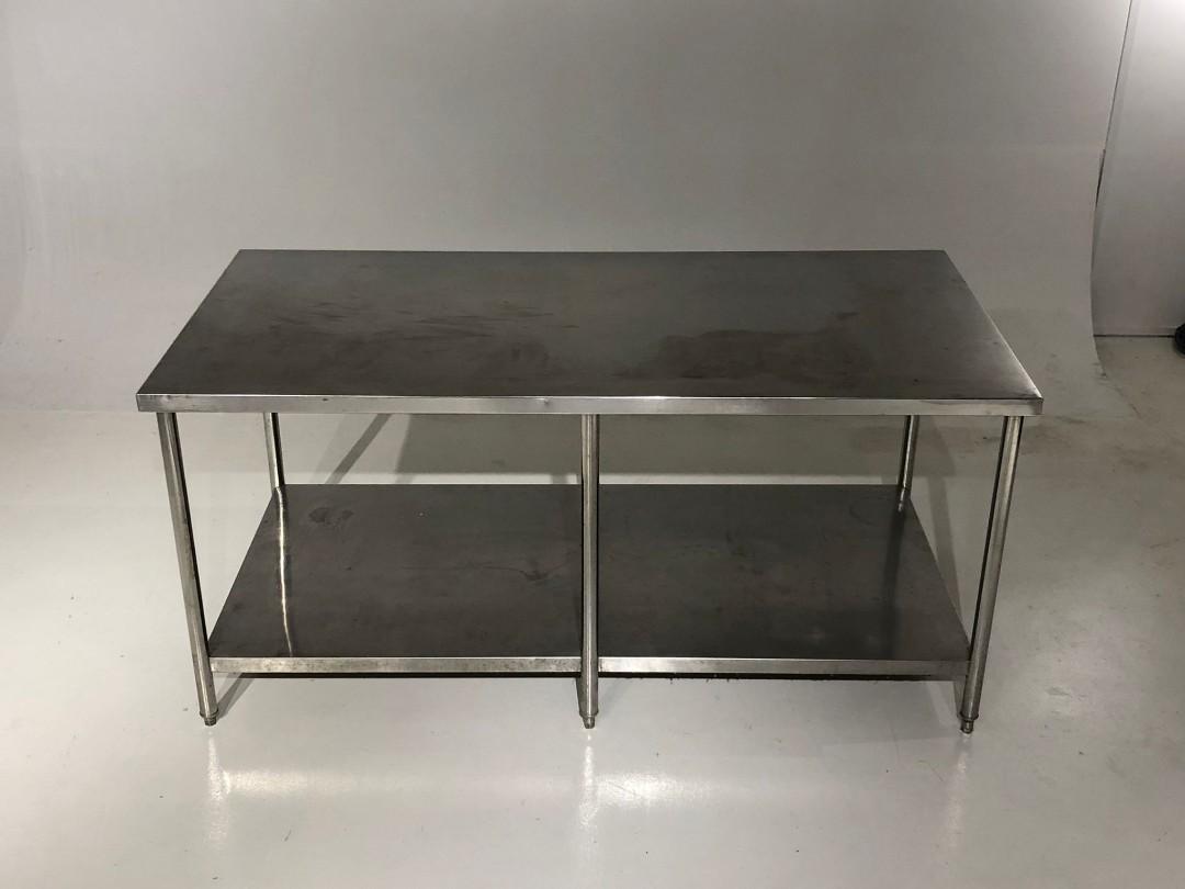Stainless steel table, Furniture & Home Living, Kitchenware & Tableware ...