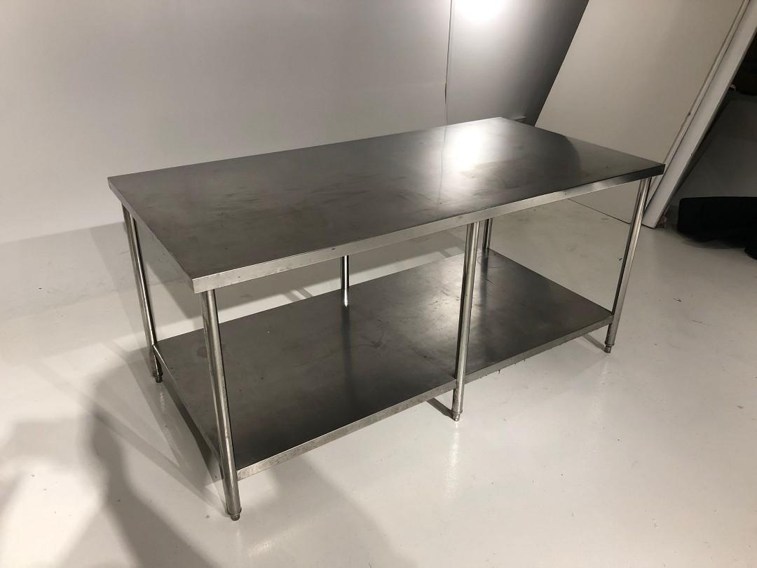 Stainless steel table, Furniture & Home Living, Kitchenware & Tableware ...