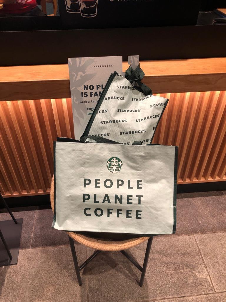 Starbucks authentic recycling recyclable bag, Women's Fashion, Bags ...