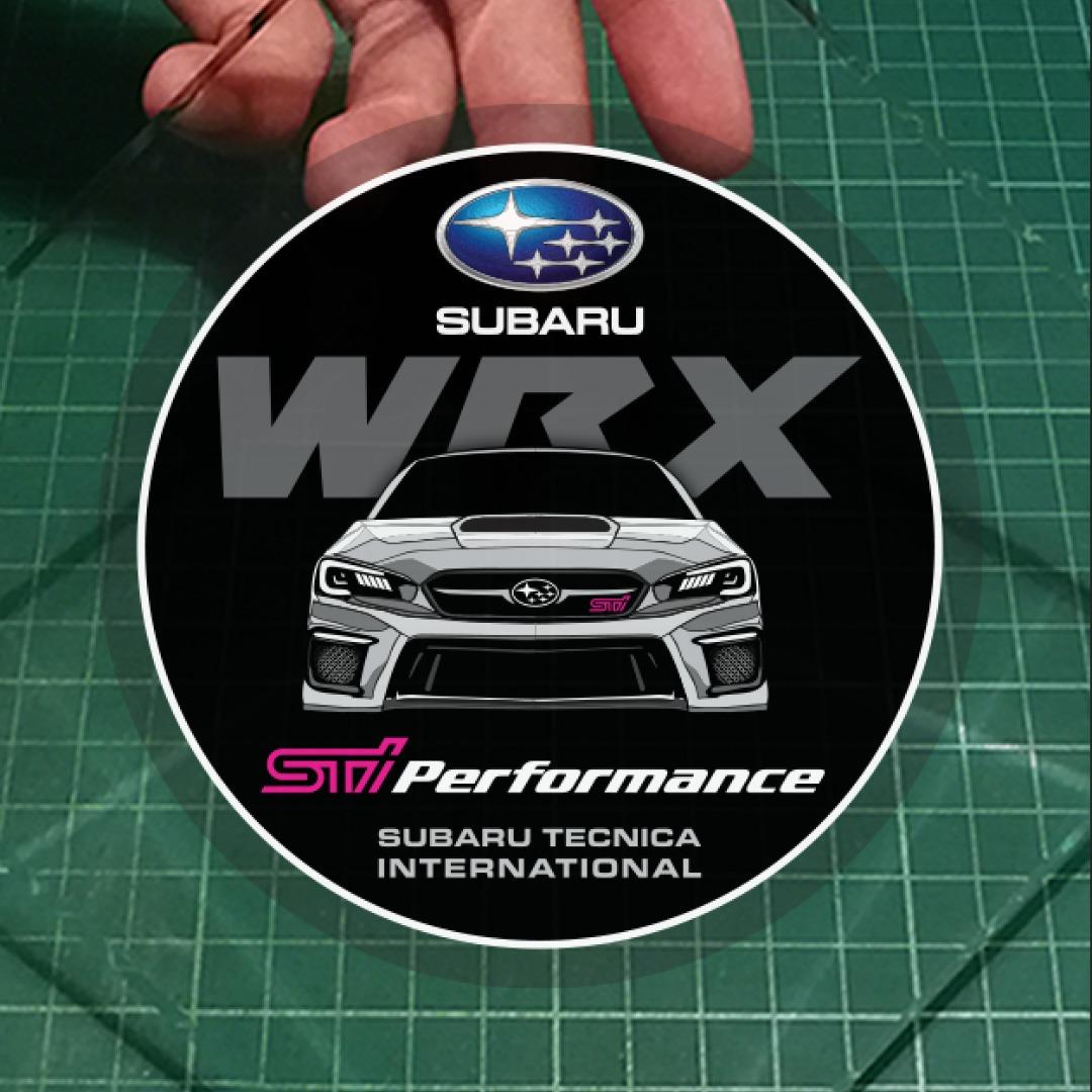 Static Cling Car Decals : SUBARU WRX STI Performance . 11cm diameter ...