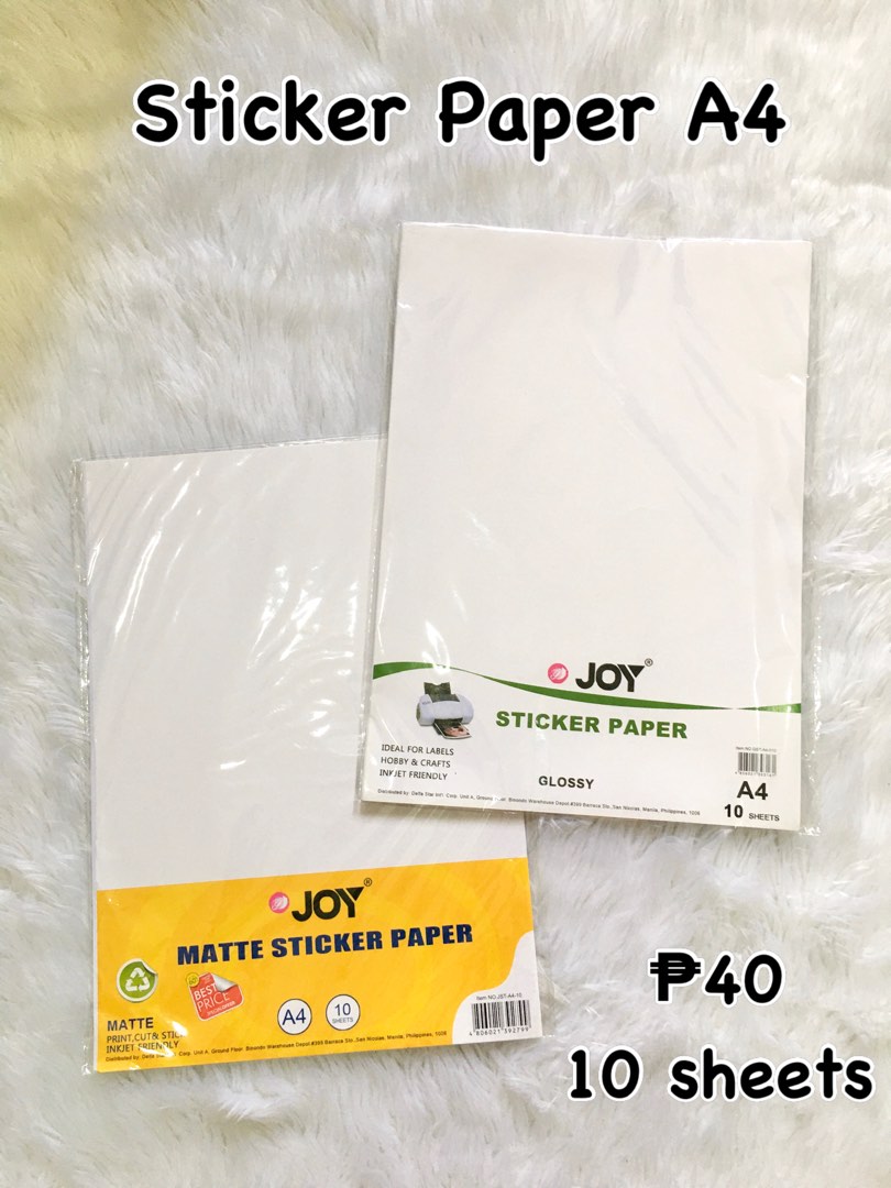 Sticker Paper, Hobbies & Toys, Stationary & Craft, Stationery & School ...