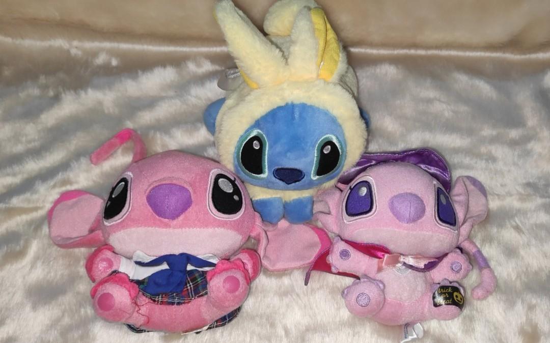 STITCH/ANGEL PLUSHIES, Hobbies & Toys, Toys & Games on Carousell