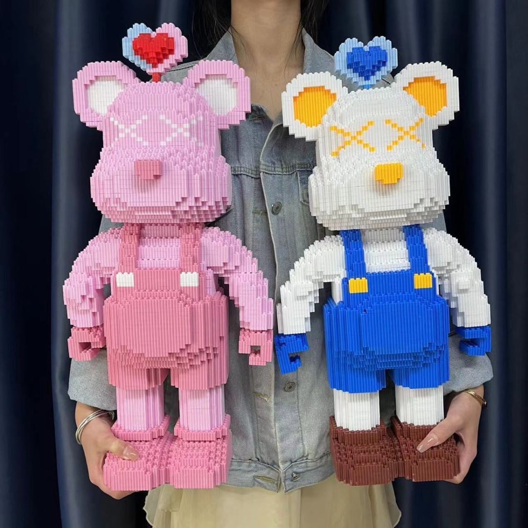 Suspender Couple Bearbrick Lego Building Blocks Birthday Gift, Hobbies ...