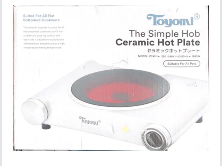 Toyomi hob ceramic hot plate IC9011, TV & Home Appliances, Kitchen ...