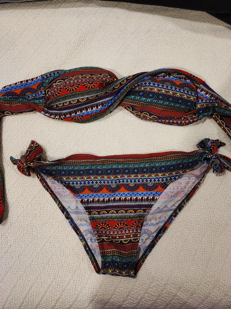 Tribal design bikini set, Women's Fashion, Swimwear, Bikinis ...