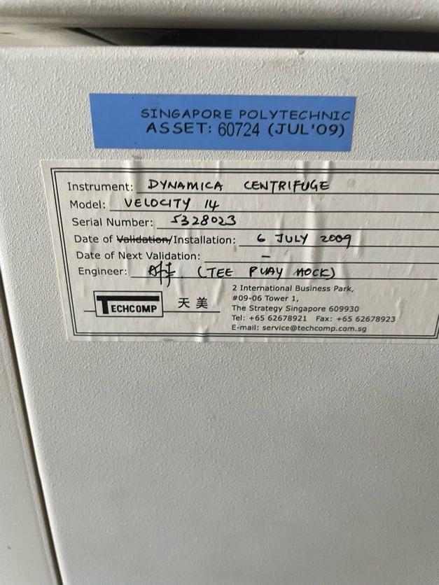 velocity 14 Centrifuge Refrigerant Tabletop centrifuge, Health ...