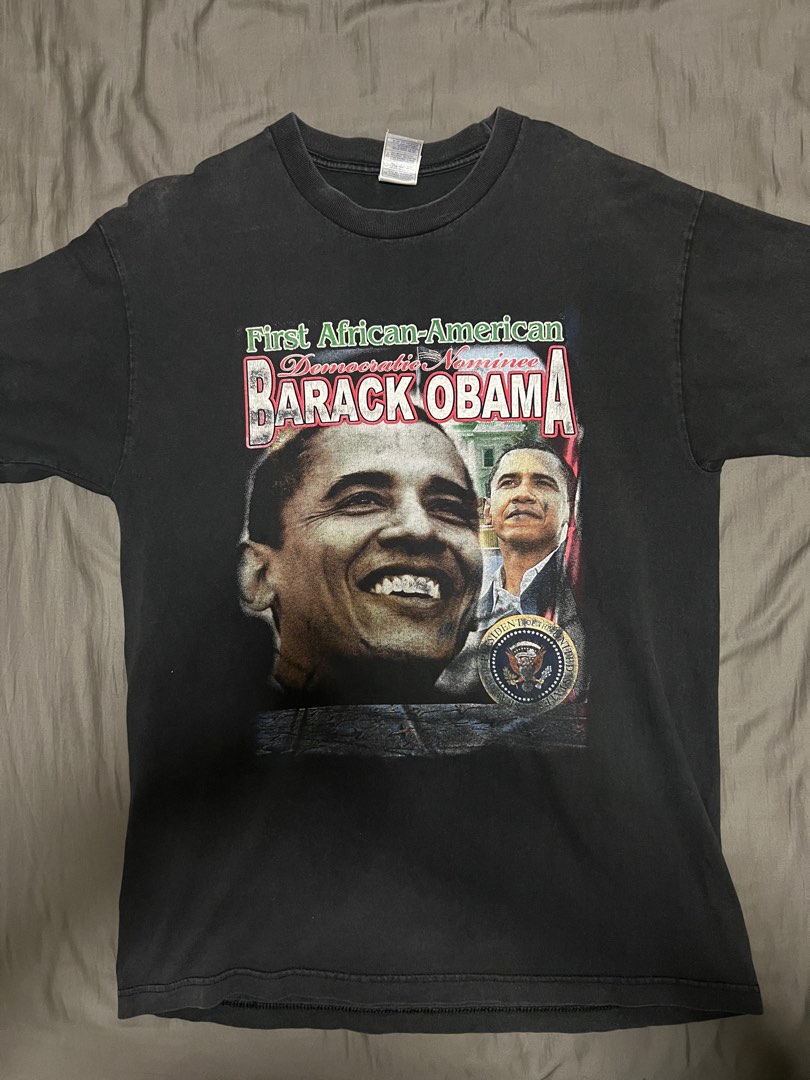 Vintage Barack Obama Tee, Men's Fashion, Tops & Sets, Tshirts & Polo ...