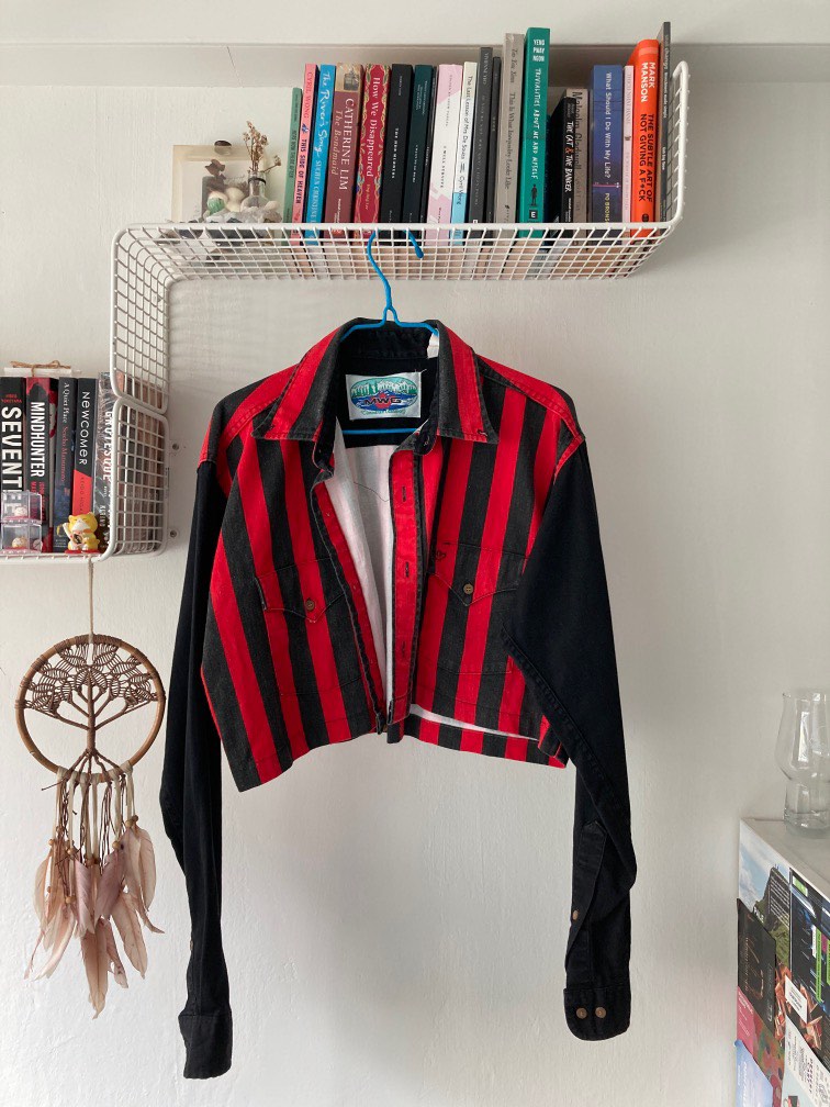 Vintage Reworked Cropped Jacket, Women's Fashion, Coats, Jackets and ...