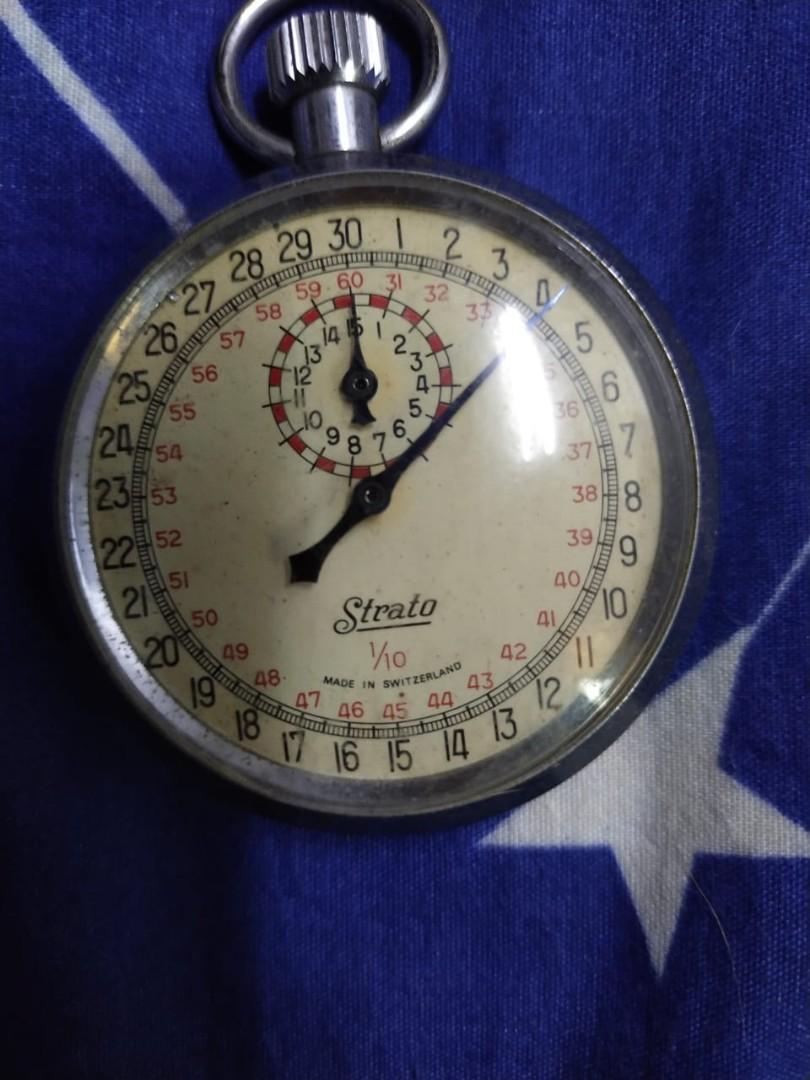 Vintage Strato Pocket Stop Watch, Luxury, Accessories on Carousell
