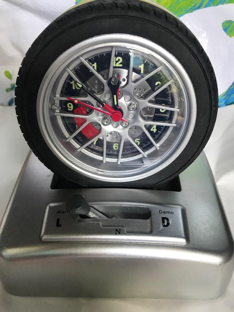 Wheel Alarm Clock, Furniture & Home Living, Home Decor, Clocks on Carousell
