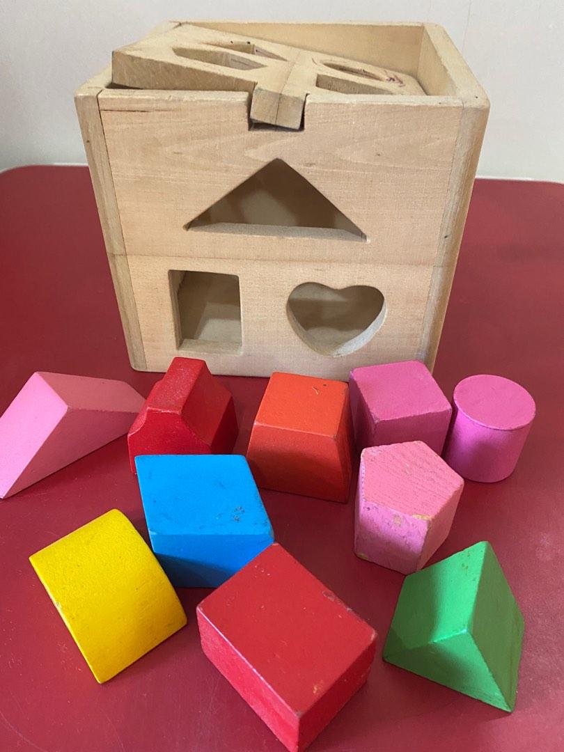 Wooden shape sorter box, Hobbies & Toys, Toys & Games on Carousell