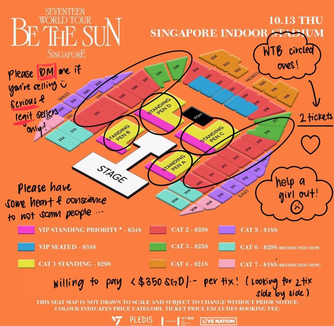 WTB/LF svt be the sun sg concert tix, Bulletin Board, Looking For on ...