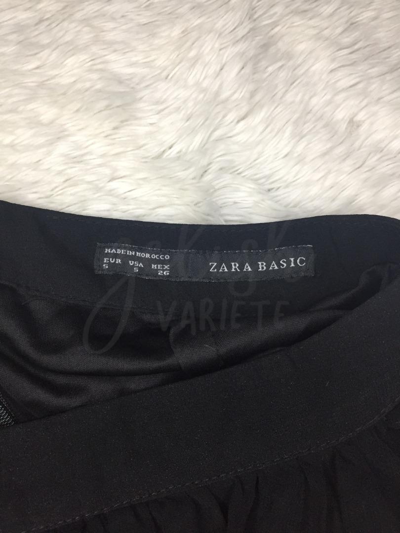 ZARA (thrifted) | Black Sheer Chiffon-Like Flowy Maxi Skirt with Inner ...