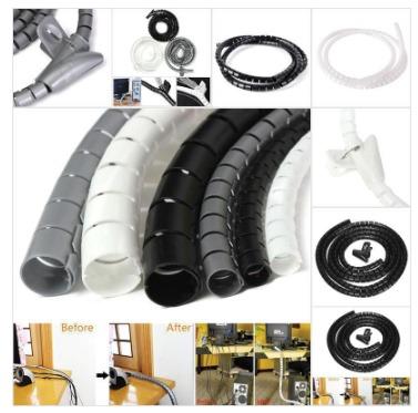 10mm, 28mm Cable Holder Organizer, Flexible Spiral Tube Cable Organizer ...