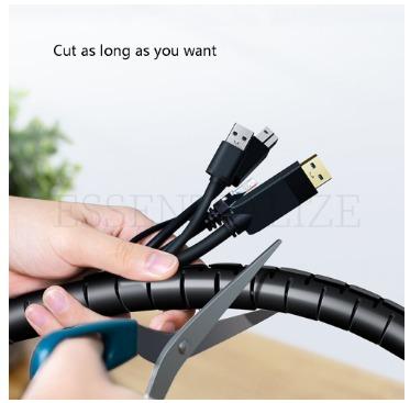 10mm, 28mm Cable Holder Organizer, Flexible Spiral Tube Cable Organizer ...