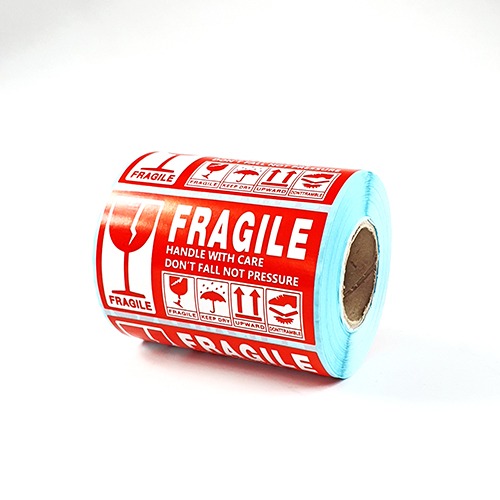 1 Roll Case FRAGILE, HANDLE WITH CARE, KEEP DRY Sticker 6" x 4" 500 Pcs ...