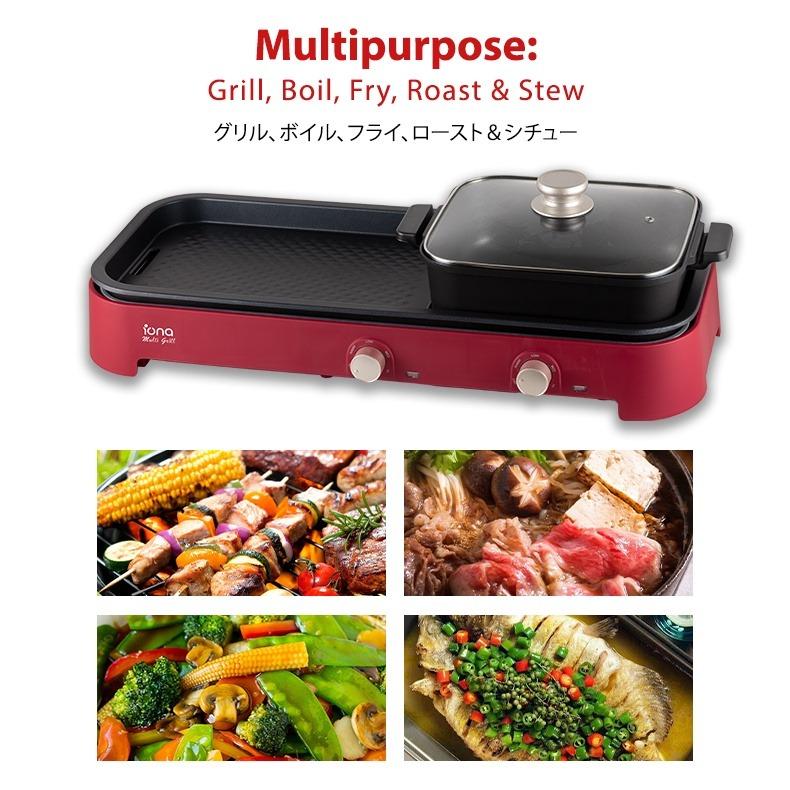 2 In 1 BBQ Grill Electric Steamboat Pot Cooker | 4.2L Hotpot Set + Removable BBQ Plate - GL3712 ...