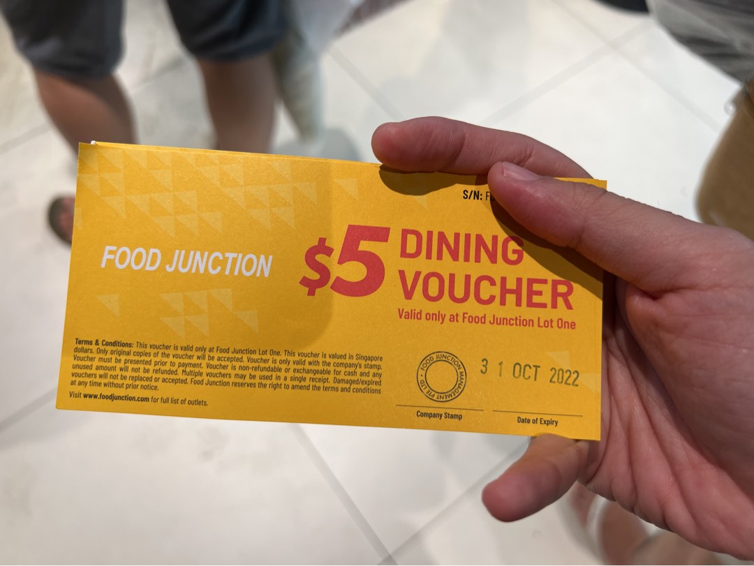 $50 Food Junction LOT 1 Shopping Mall Voucher, Tickets & Vouchers ...
