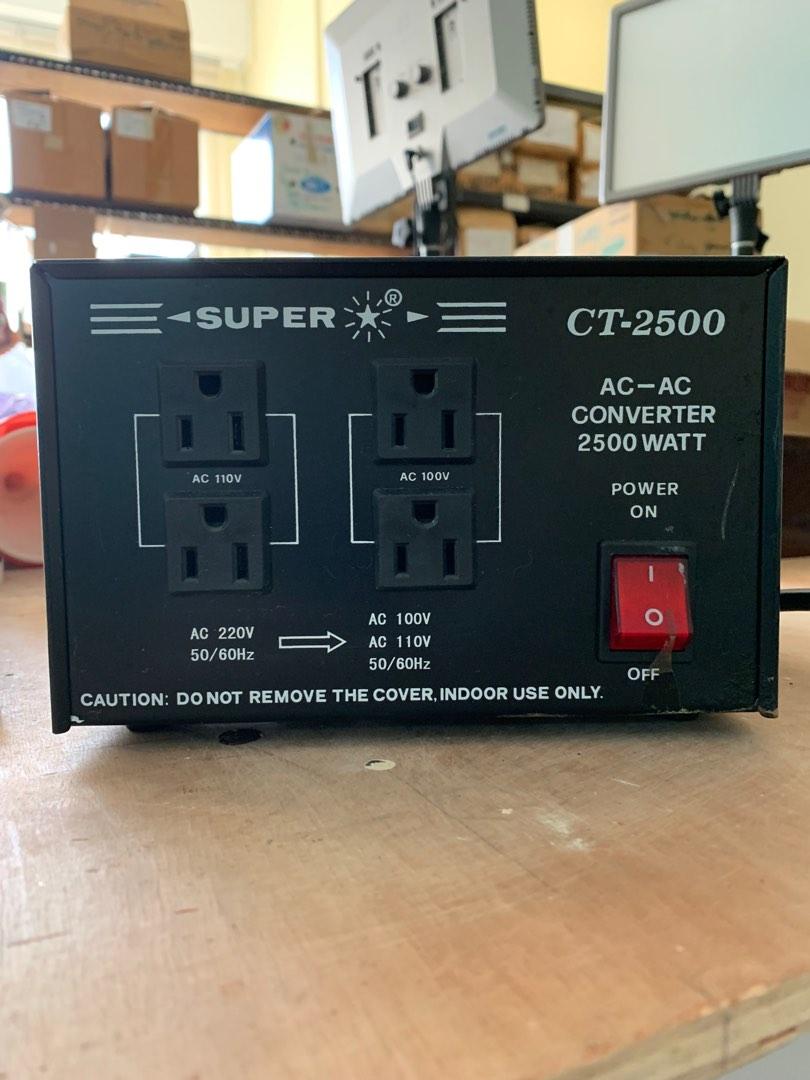 AC power converter Convert 220v to AC 100v /110v, TV & Home Appliances, Electrical, Adaptors ...