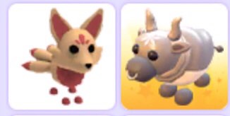 Adopt me pets- mental ox and kitsune, Video Gaming, Gaming Accessories ...