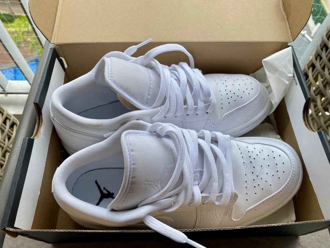 Air Jordan 1 low Triple white, Men's Fashion, Footwear, Sneakers on ...