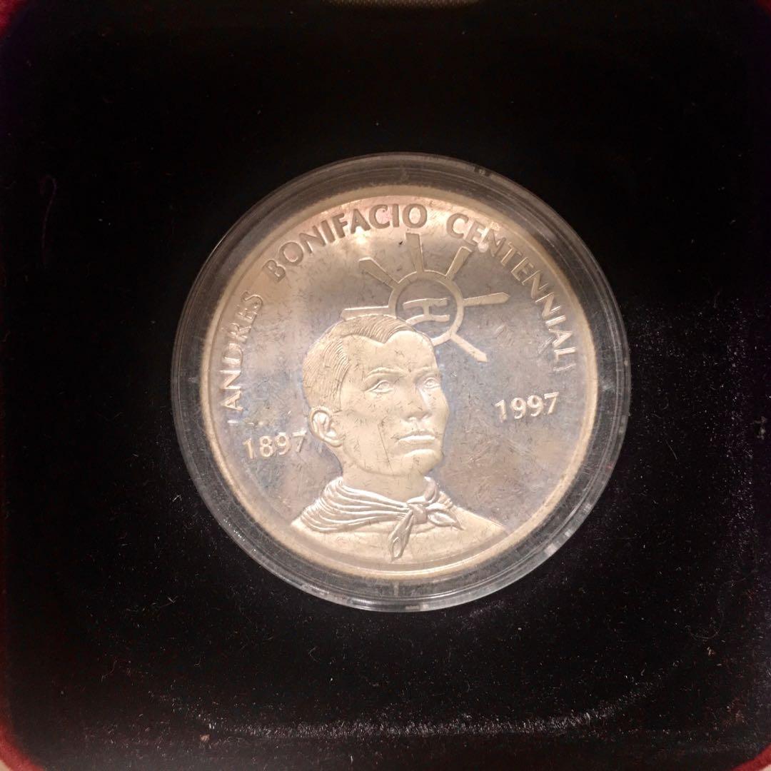 Andres Bonifacio 500 Piso Centennial Silver Proof Coin, Hobbies & Toys ...