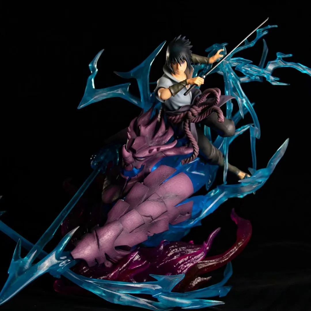 Anime Susanoo Uchiha Sasuke figurine with light statue PVC action ...