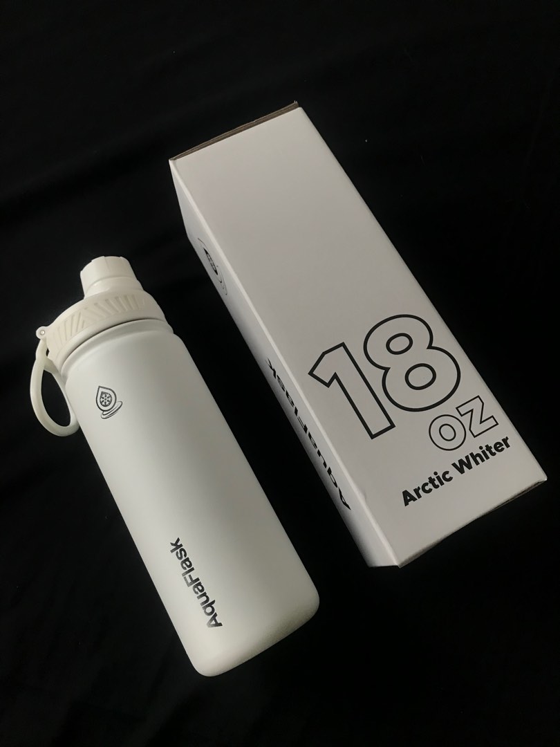 Aqua Flask in Arctic Whiter 18 oz, Furniture & Home Living, Kitchenware ...