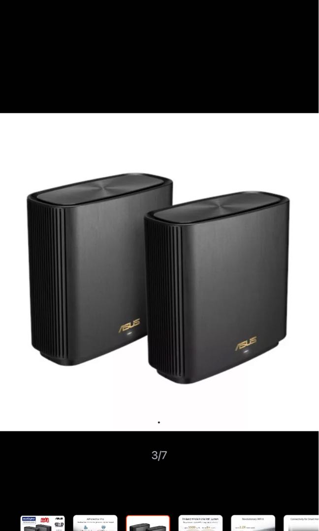 ASUS XT8 2-Pack ZEN AX WIFI AX6600 Tri Band AiMesh Wi-Fi system router ...
