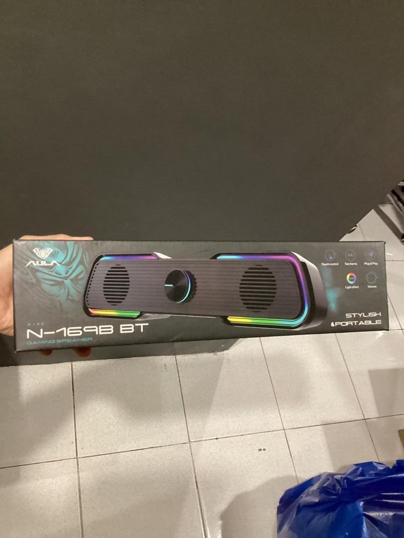 Aula N-169B BT 6 Watts Wind RGB Desktop Gaming Speaker with Bluetooth, Audio, Soundbars ...