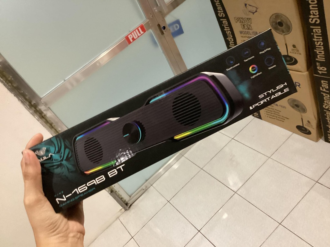 Aula N-169B BT 6 Watts Wind RGB Desktop Gaming Speaker with Bluetooth, Audio, Soundbars ...