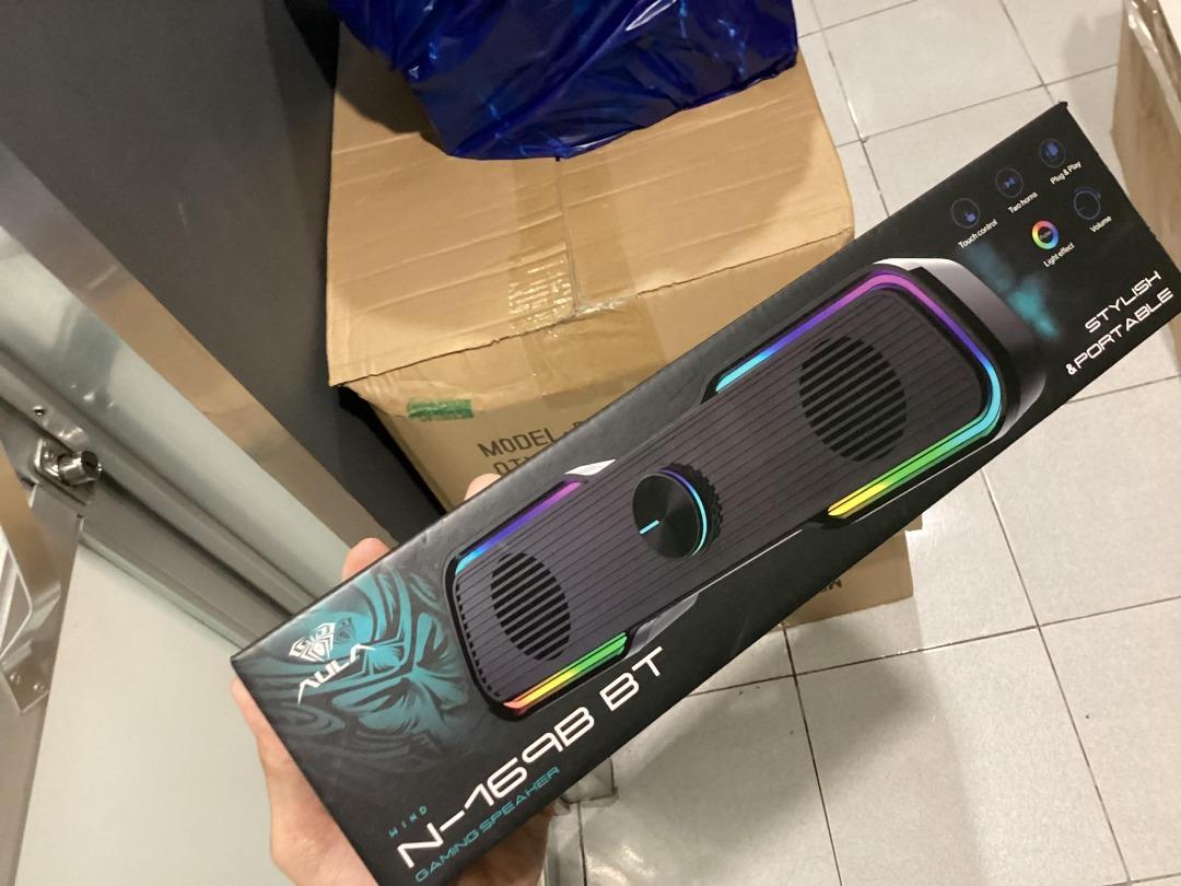 Aula N-169B BT 6 Watts Wind RGB Desktop Gaming Speaker with Bluetooth, Audio, Soundbars ...